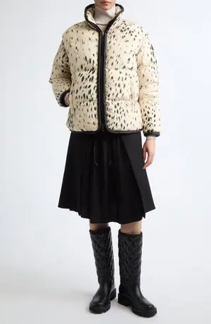 Moncler Wool Gabardine Midi Skirt
