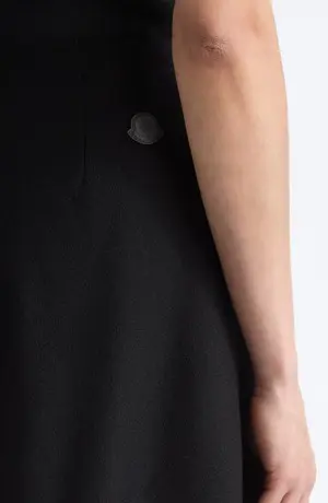 Moncler Wool Gabardine Midi Skirt
