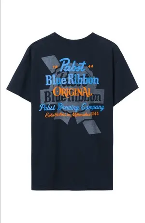 Junk Food Pabst Blue Ribbon® Cotton Graphic T-shirt