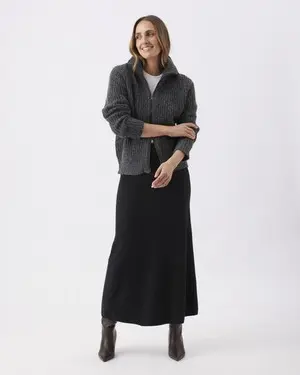 RIPE MATERNITY Annie A-line Knit Skirt - Black