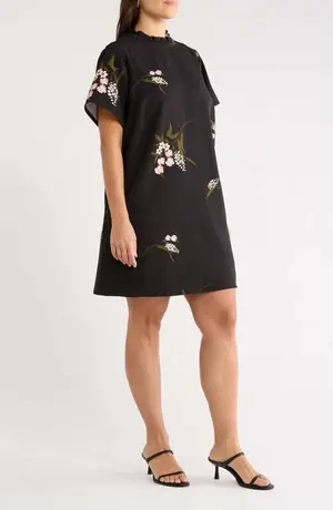 SUGARLIPS Rickie Floral Print Shift Minidress