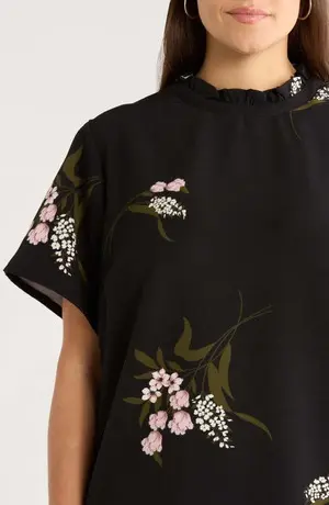 SUGARLIPS Rickie Floral Print Shift Minidress