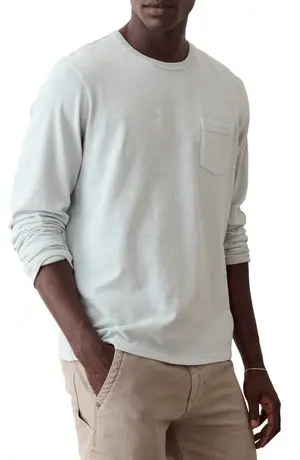Marine Layer Luxe Slub Long Sleeve Pocket T-shirt - Ballad Blue