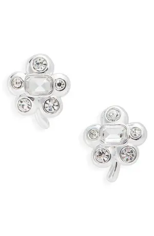 Collina Strada Daize Stud Earrings - Silver Clear