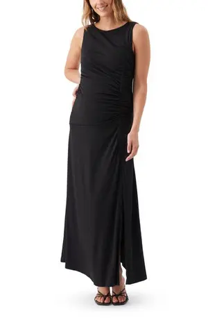 RIPE MATERNITY Erika Ruched Sleeveless Maternity Dress - Black