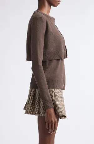 Monse Layered Cashmere Cardigan Set