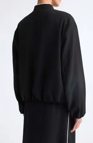 Lafayette 148 New York Contrast Piping Bomber Jacket