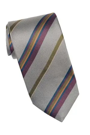 ELIZABETTA Luganosilk Jacquard Tie For - Grey