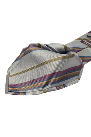 ELIZABETTA Luganosilk Jacquard Tie For - Grey