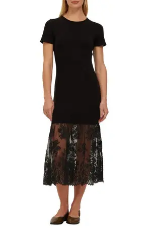 PROJECT SOCIAL T Lace T-shirt Dress - Black