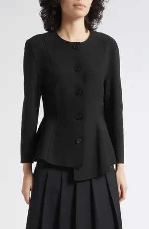 Stine Goya Double Layer Peplum Top - Black
