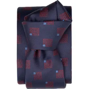 ELIZABETTA Sienasilk Jacquard Tie For - Navy