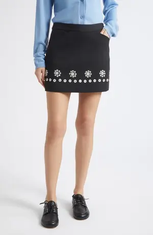 Stine Goya Button Detail Miniskirt - Buttoned Flowers