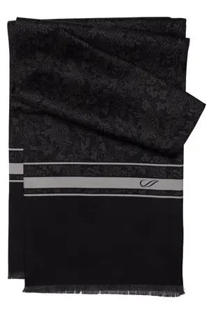 ELIZABETTA Rapallosilk Scarf For Men Black