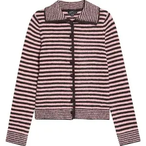 NOBODY'S CHILD Stripe Cardigan - Pink