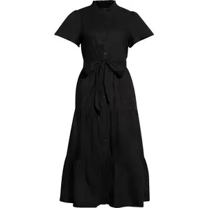SUGARLIPS Bellucci Cotton Poplin Shirtdress - Black