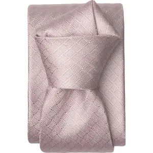 ELIZABETTA Manciniextra Long Silk Jacquard Tie For - Pink