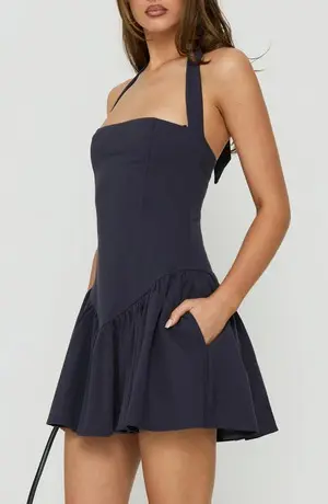 Princess Polly Esatora Halter Flare Minidress