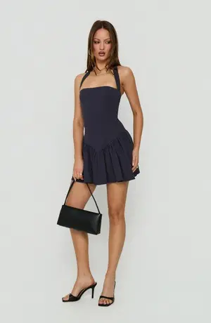 Princess Polly Esatora Halter Flare Minidress