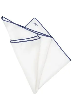ELIZABETTA Mont Blancsilk Pocket Square For Men Navy
