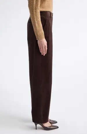 Lafayette 148 New York Kent Stretch Corduroy Barrel Leg Pants