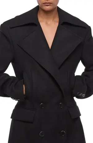 Helmut Lang Sculptural Wool Blend Coat