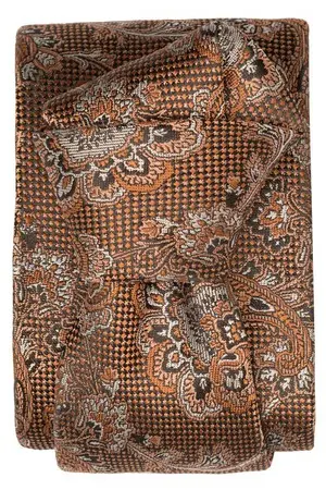 ELIZABETTA Montellosilk Jacquard Tie For Men Salmon