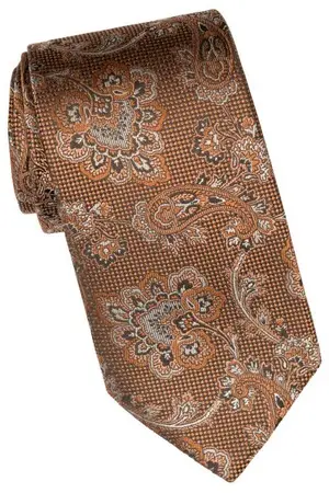 ELIZABETTA Montellosilk Jacquard Tie For - Salmon