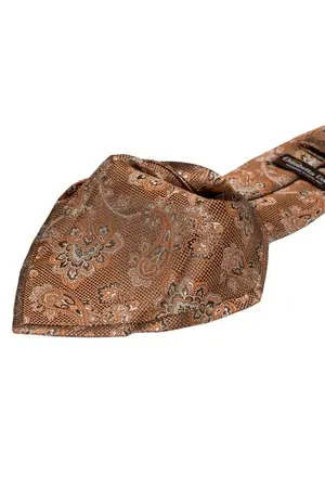 ELIZABETTA Montellosilk Jacquard Tie For - Salmon