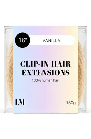 LOCKS AND MANE 16-inch Clip-in Human Hair Extensions - Vanilla
