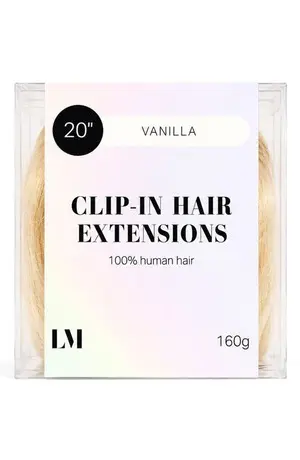 LOCKS AND MANE 20-inch Human Hair Clip-in Extensions - Vanilla
