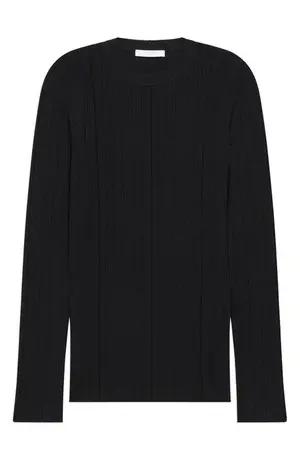 Helmut Lang Slit Rib Knit Top - Black