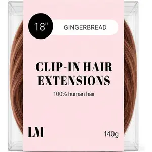 LOCKS AND MANE 18-inch Clip-in Human Hair Extensions Gingerbread