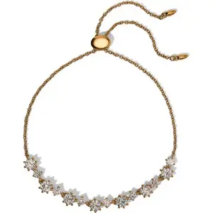 Nadri Celine Cubic Zirconia Adjustable Bolo Bracelet - Gold