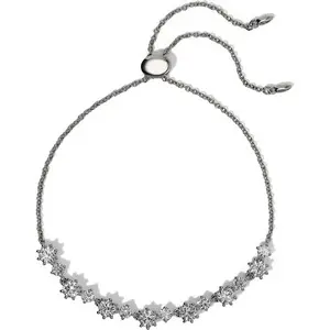 Nadri Celine Cubic Zirconia Adjustable Bolo Bracelet Rhodium