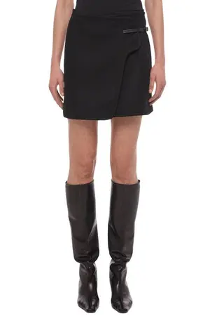 Helmut Lang Saddle Belted Miniskirt - Black