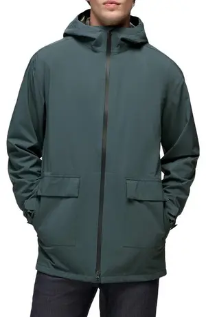 Prana PrAna Wildtide Rain Parka Grey Blue