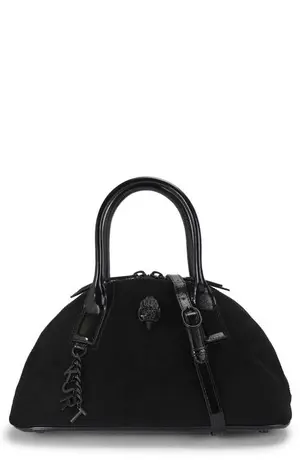 Kurt Geiger Sloane Suede Bowling Handbag - Black