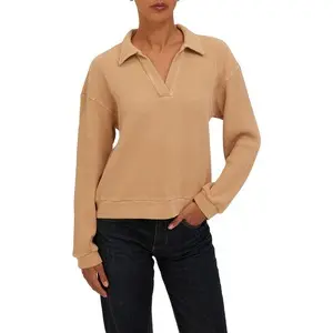 PROJECT SOCIAL T Pacific Collared Pullover - Camel