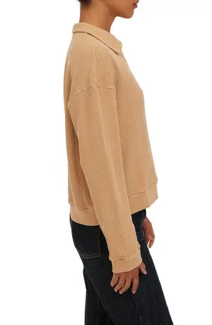 PROJECT SOCIAL T Pacific Collared Pullover - Camel