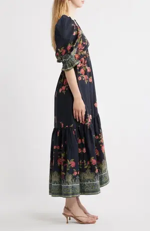 CLEOBELLA Jewel Cotton Poplin Ankle Dress