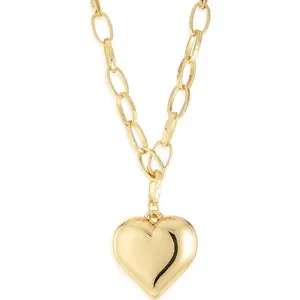 KENNETH JAY LANE Heart Pendant Chain Necklace