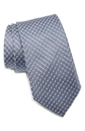 Nordstrom Corso Mini Silk Jacquard Tie - Charcoal