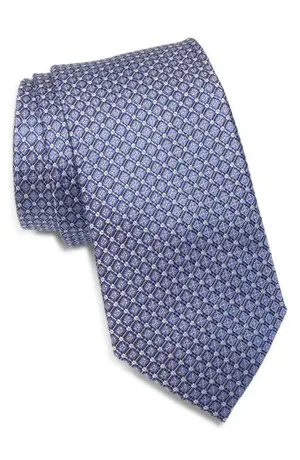 Nordstrom Corso Mini Silk Jacquard Tie Indigo