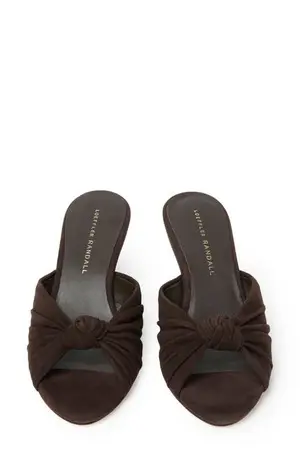 LOEFFLER RANDALL Marsy Leather Wedge Slide Sandal