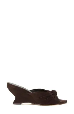 LOEFFLER RANDALL Marsy Leather Wedge Slide Sandal