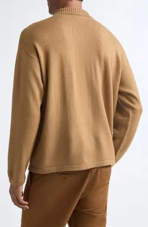 BODE Merino Wool Appliqué Polo Sweater