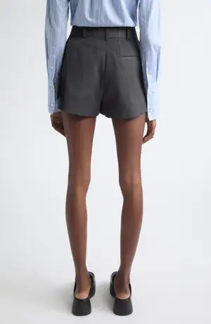 Monse Jacket Front Tailored Wool Blend Shorts