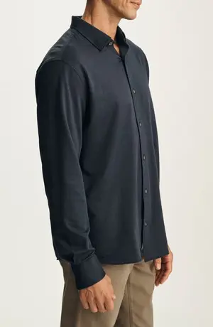34 Heritage Cotton Blend Button-up Shirt