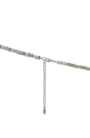 Anzie Bohème Faceted Grey Moonstone Rondelle Necklace